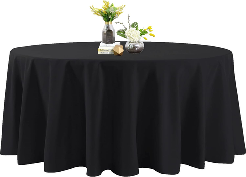 Round Tablecloth - 132 Inch round Tablecloth - Stain and Wrinkle ...