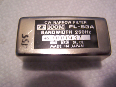 ICOM FL-53A CW Narrow Filter - 250 Hz | eBay