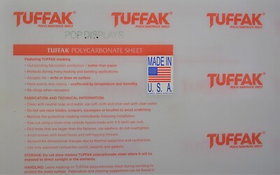 Lexan polycarbonate Sheet Clear Race Car Window 1/8" x 40" x 79" | eBay