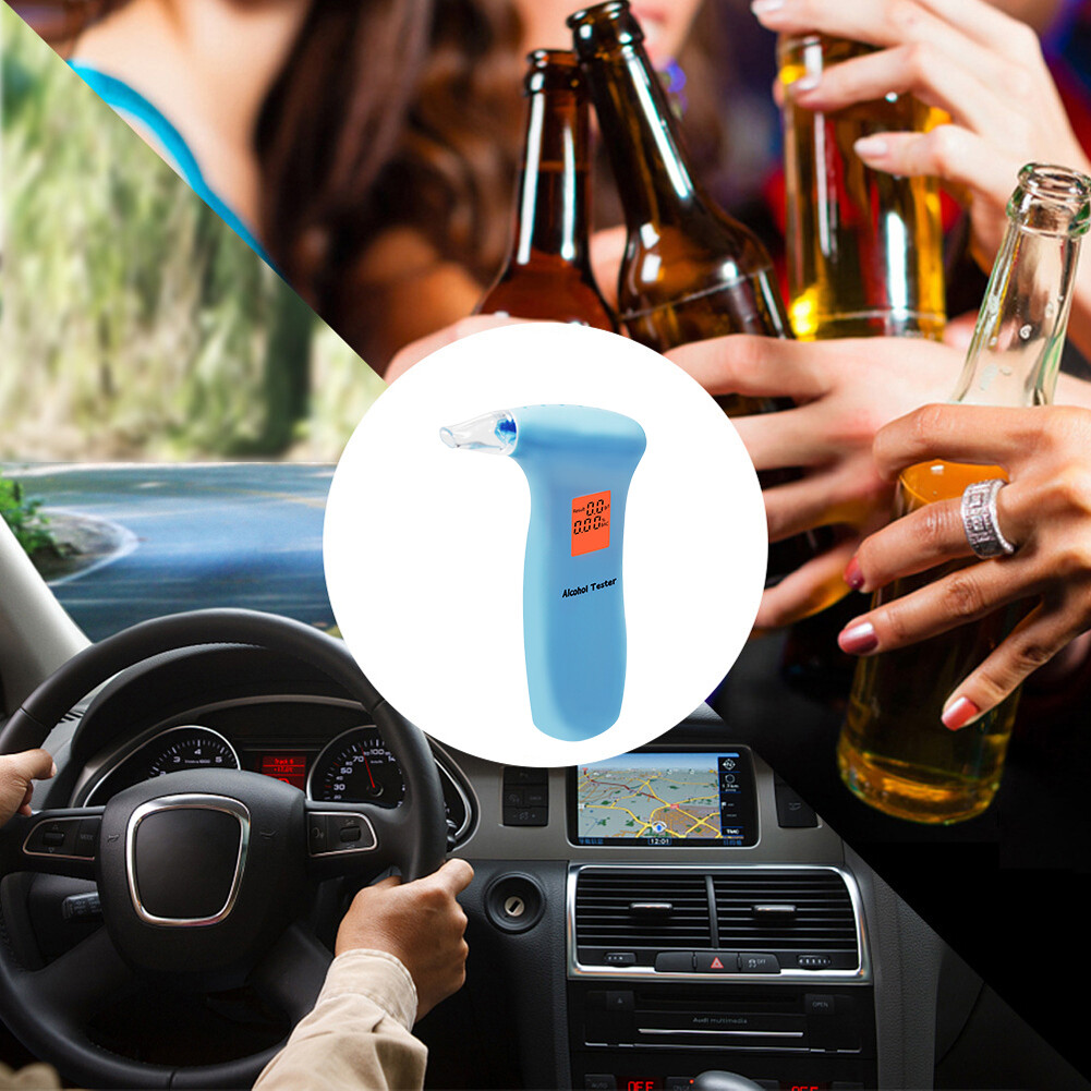 Digital Alcohol Detector LCD Display Accuracy Alcohol Breath Tester ...
