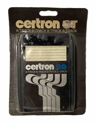 Vintage Certron 8T 90 Minute Blank 8 Track 8Track Tape Cartridge NEW ...