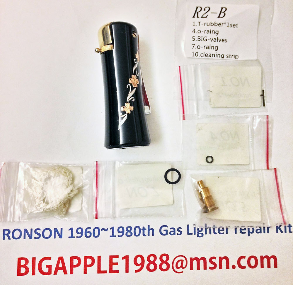 Ronson 1960~1980th Vintage Gas Lighter repair Kit R2-B Free Youtube DIY ...