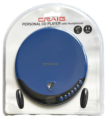 BRAND NEW SEALED CRAIG CD-2808 BLUE PERSONAL PORTABLE CD PLAYER WITH ...