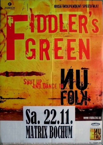 FIDDLER'S GREEN - 2003 - Plakat - In Concert - Nu Folk Tour - Poster - Bochum 4251261662308 | eBay