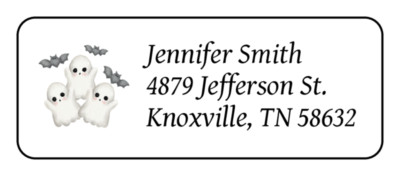 30 personalized Halloween ghost return address labels stickers tags | eBay