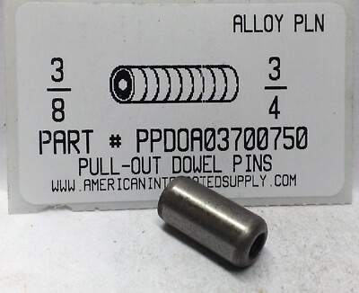 3/8X3/4 PULL DOWEL PINS ALLOY STEEL PLAIN #10-32 INTERNAL THREAD (5) | eBay