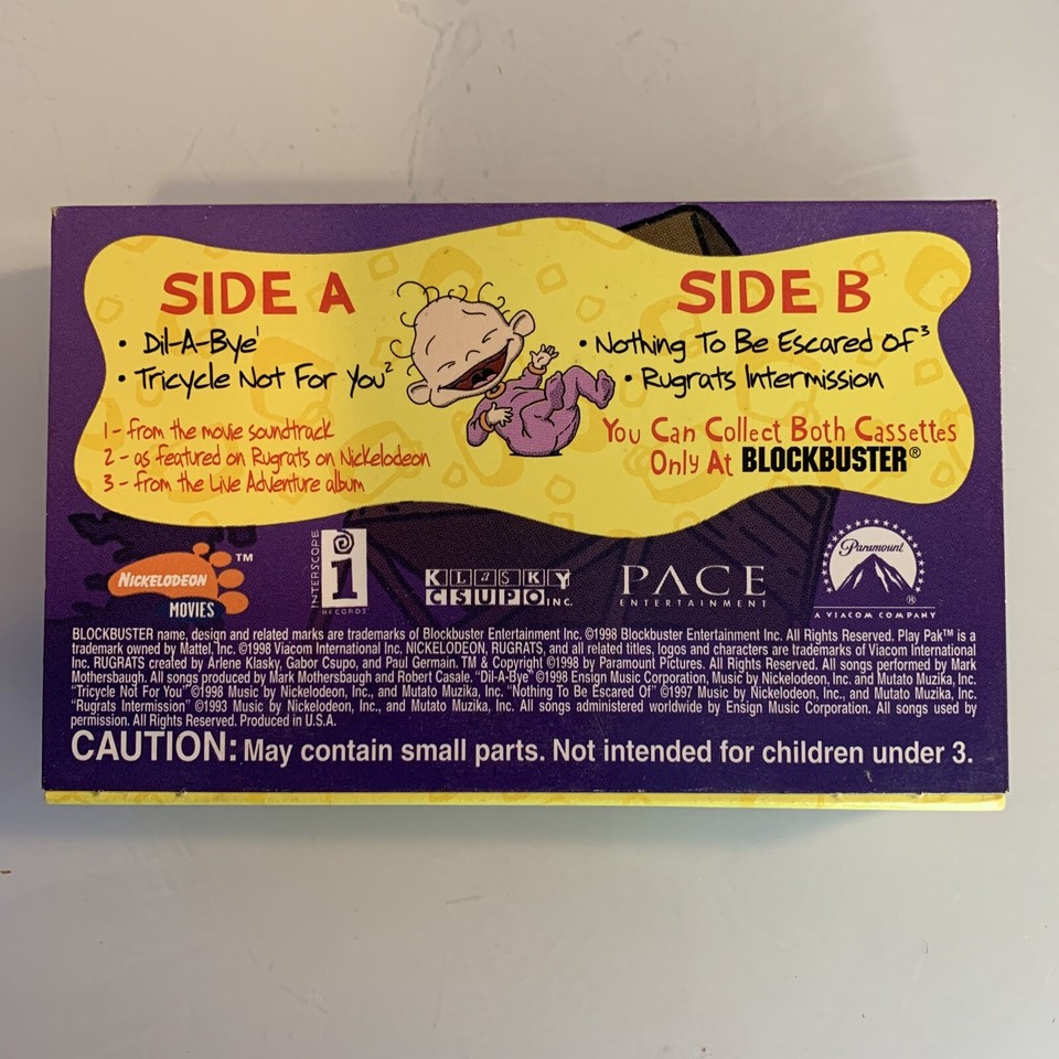 The Rugrats Movie Soundtrack Dil-a-Bye Promo (Cassette) Single | eBay