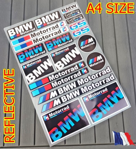 Autocollant BMW M3 MOTORRAD STICKERS REFLECHISANT MOTO CARENAGE REF19y ...
