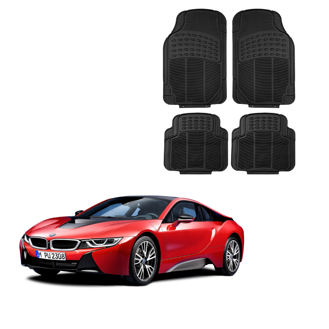 FIT FOR ALL BMW CAR FLOOR MAT 4PCS FRONT REAR BLACK RUBBER HEAVY DUTY ...