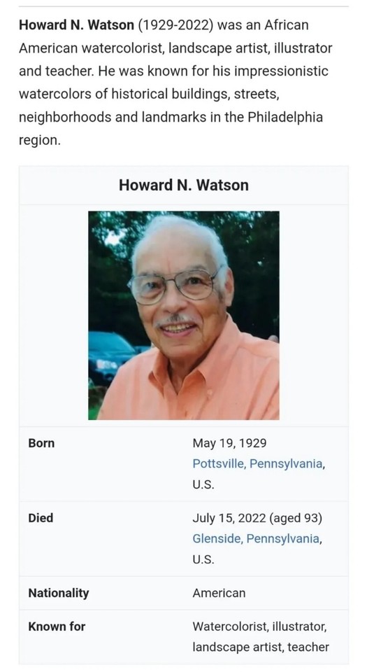 Howard Watson Philadelphia Watercolor Scene | eBay