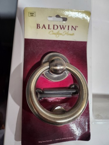 Baldwin - Custom Home Ring Door Knocker -antique Brass - Sealed Free Ship | eBay