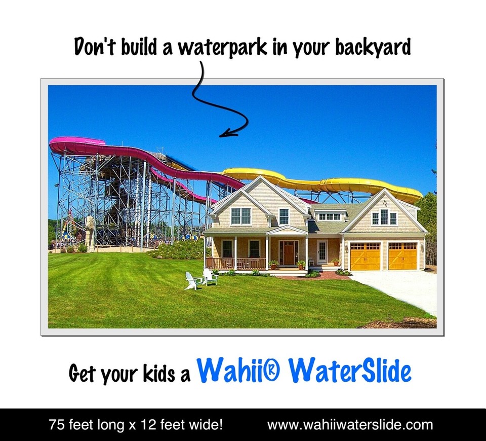 50 ft Giant slip n slide.......backyard lawn tarp water slide - Wahii ...