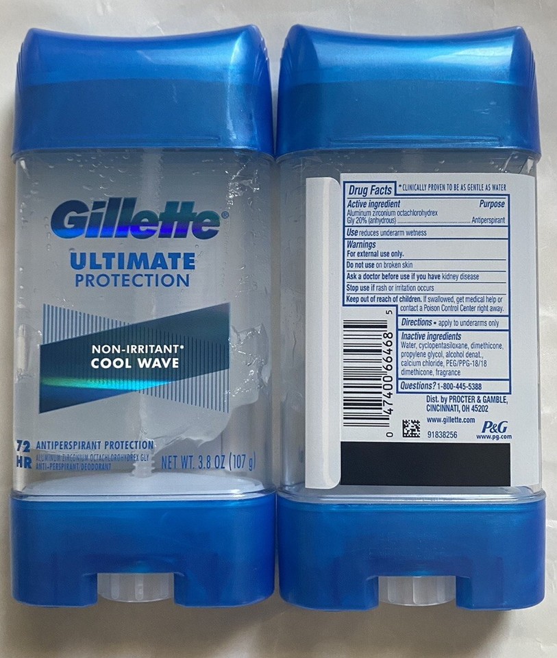 Gillette Ultimate Protection cool wave Antiperspirant Deodorant, 3.8oz ...