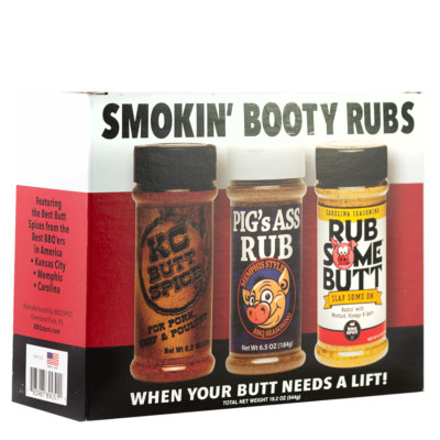 Smokin Booty Rubs Gift Pack - KC Butt - Pig's Ass - Rub Some Butt - 3 ...