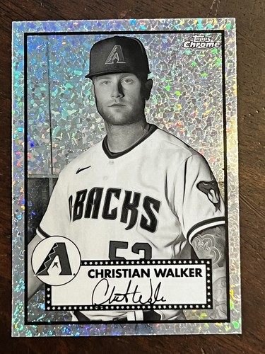 2021 Topps Chrome Platinum Anniversary Christian Walker Black & White ...