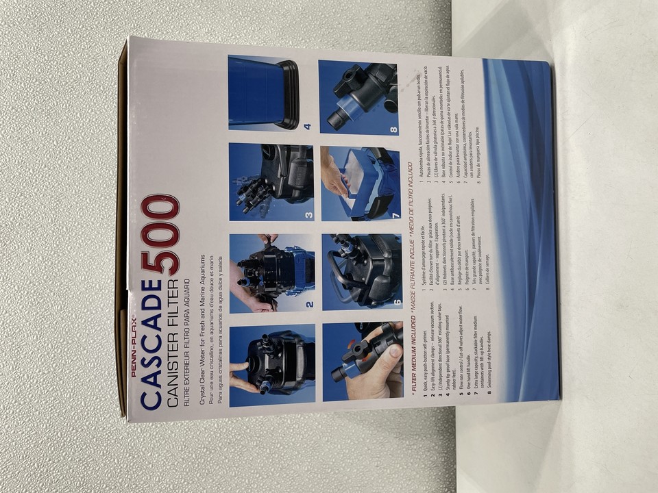 Penn-Plax Cascade 500 Canister Filter For Fresh & Marine Aquariums | eBay