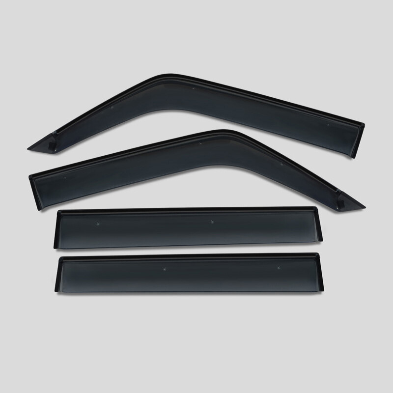 Black Chrome Window Visor Sun Rain Deflector For Mitsubishi Pajero V31 ...