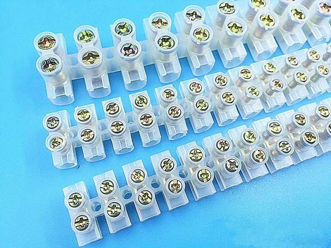 Terminal Connector Block 12 Way Strip Electrical Wire Block 3 5 10 20 ...