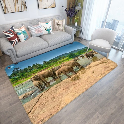 3D Animal Elephant Family NBC6437 Game Rug Mat Elegant Photo Carpet Mat ...