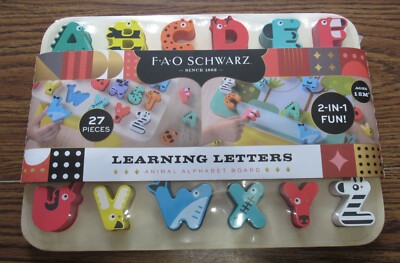 FAO Schwarz Animal Wood Alphabet Board – Brand New | eBay