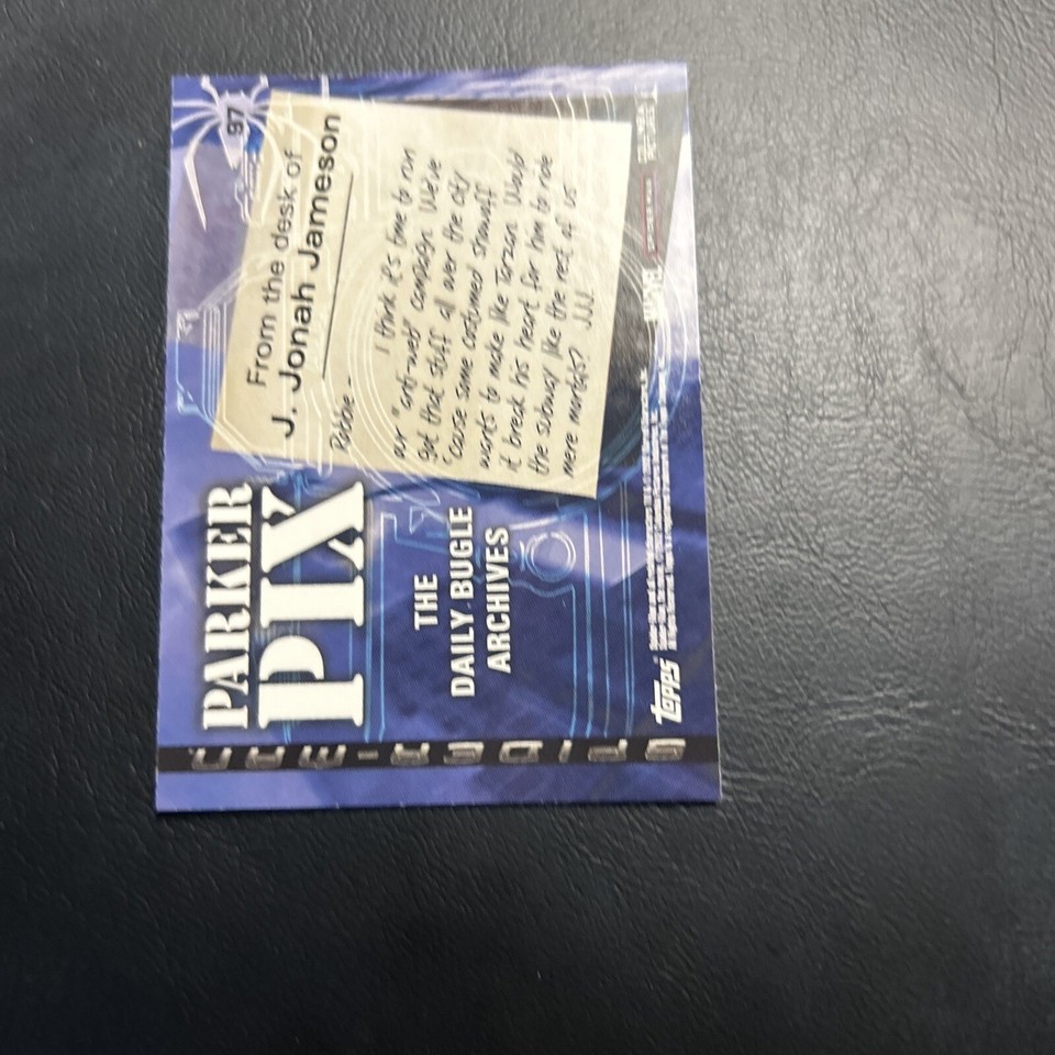 Cqq Marvel Spider-Man The Movie 2002 Topps #97 Daily Bugle Archives ...