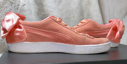 Puma Suede Bow Shell Pink 367317 01 Women's Size 6.5 Casual Shoes ...