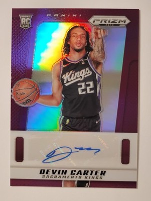2024-25 Panini Prizm Deca Devin Carter Rookie RC Purple Prizm Autograph ...