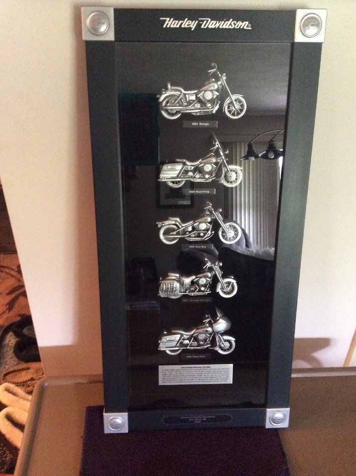 Harley Davidson Motorcycles of the 1990s Shadow Box Dealer Display Man ...