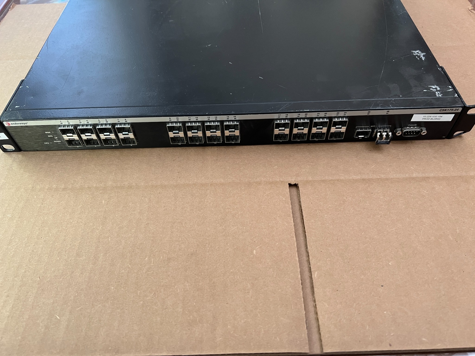 Enterasys C5K175-24 Managed 24-Port Network Switch w/ Rack Ears / CB-1 ...