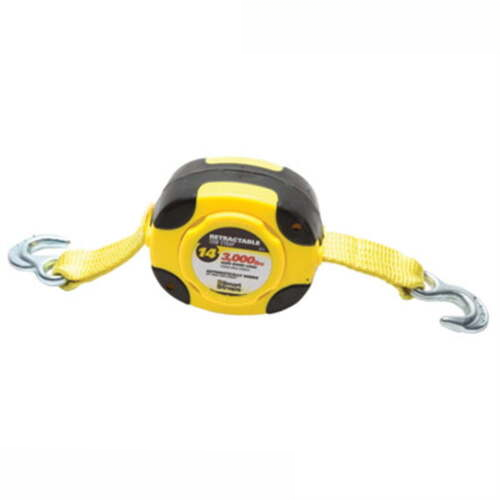 Retractable Tow Strap with Hooks 14ft 9000 lbs Commercial Heavy Duty 1 ...