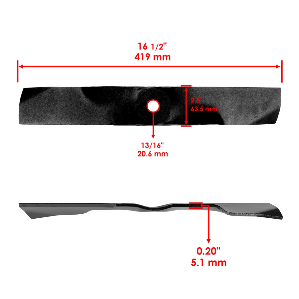 48" Deck Blade For John Deere LX178 LX186 LX188 LX280 S2348 (16 1/2"L ...