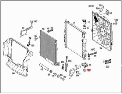 Genuine MERCEDES Radiator Mount Grommet W251 V251 C292 R230 W163 ...