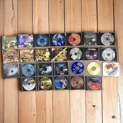 Large Lot of 26 Hidden Object Mystery Vintage PC Games CD-ROM Computer ...