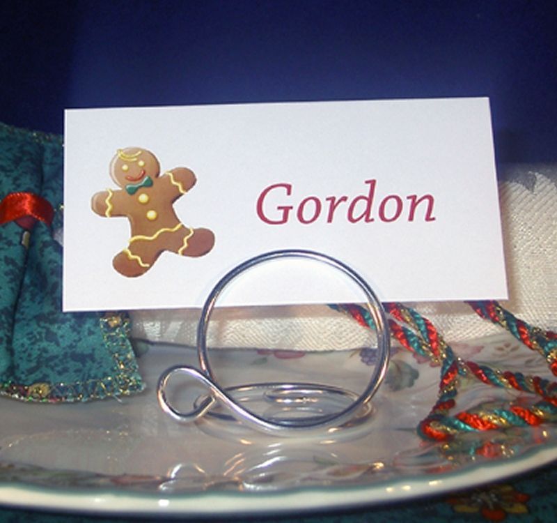 Personalised Christmas Festive Place Name Party Meal Cards Wedding for ...