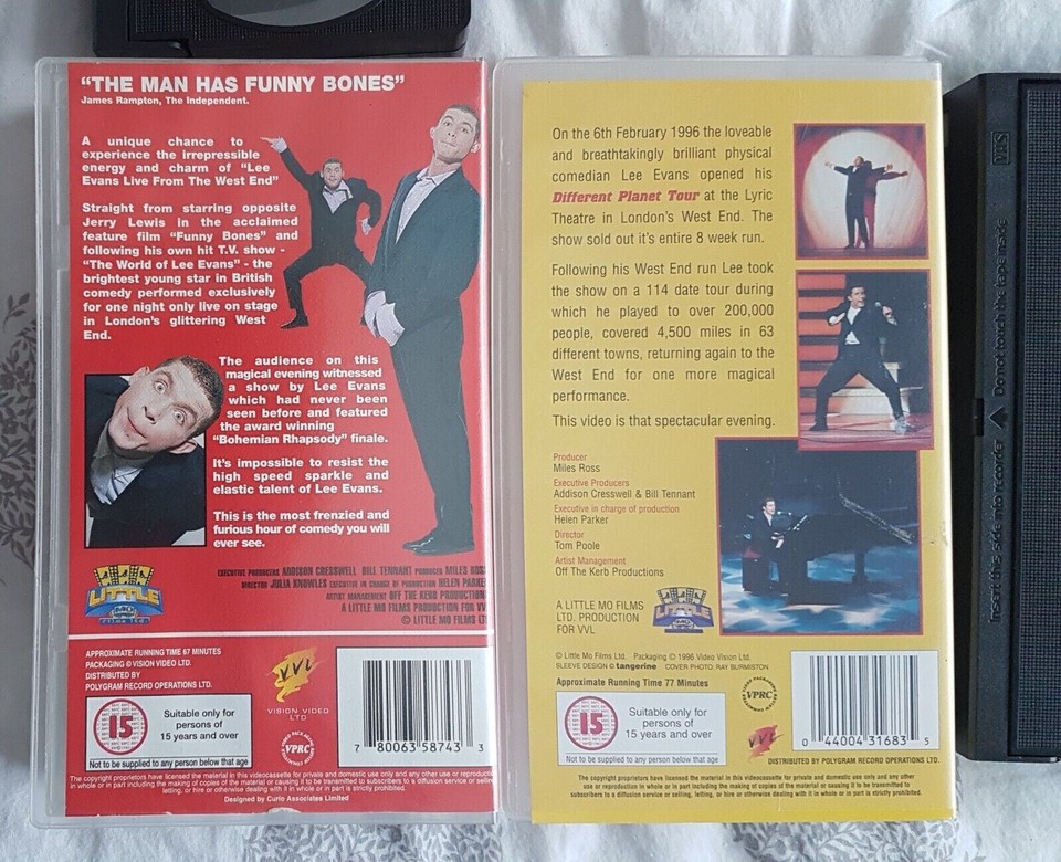 LEE EVANS Live - From The West End + Different Planet Tour (VHS) | eBay
