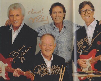 Cliff Richard and The Shadows HAND Signed 8x10 Photo Hank Marvin ...