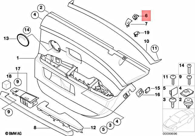 Genuine BMW E65 E66 Sedan Door Lock Button Cover OEM 51417075574 | eBay