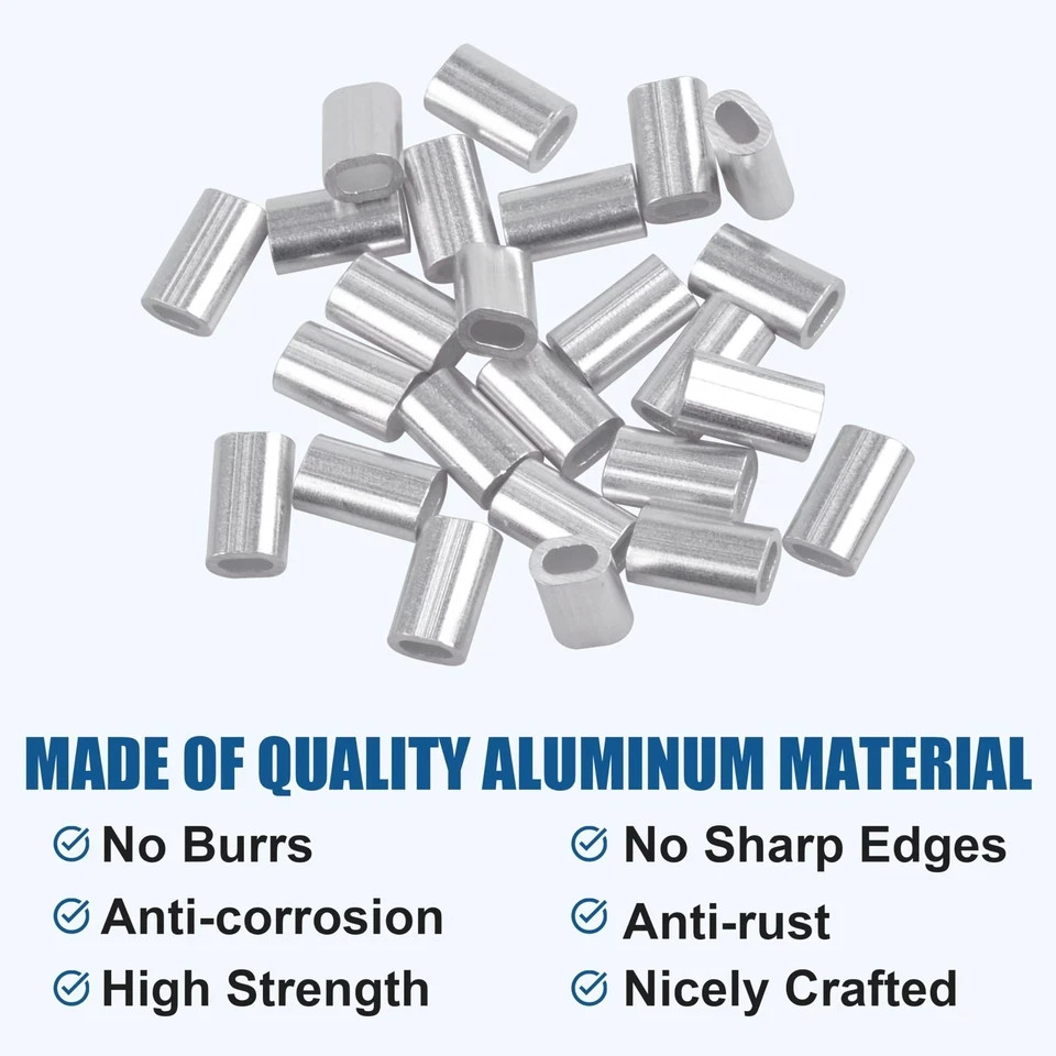 Fishing Crimp Sleeves Kit - 600pcs Aluminum Single Barrel Assortment ...