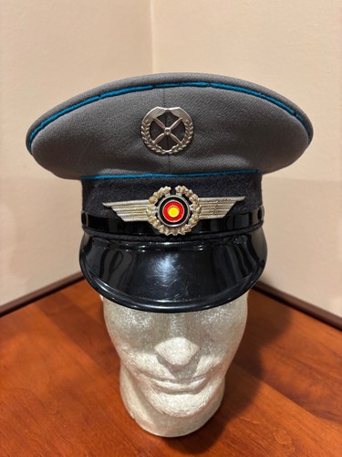 EAST GERMAN LUFTWAFFE Dated 1956 AIR FORCE DDR NCO VISOR HAT CAP SUPER ...