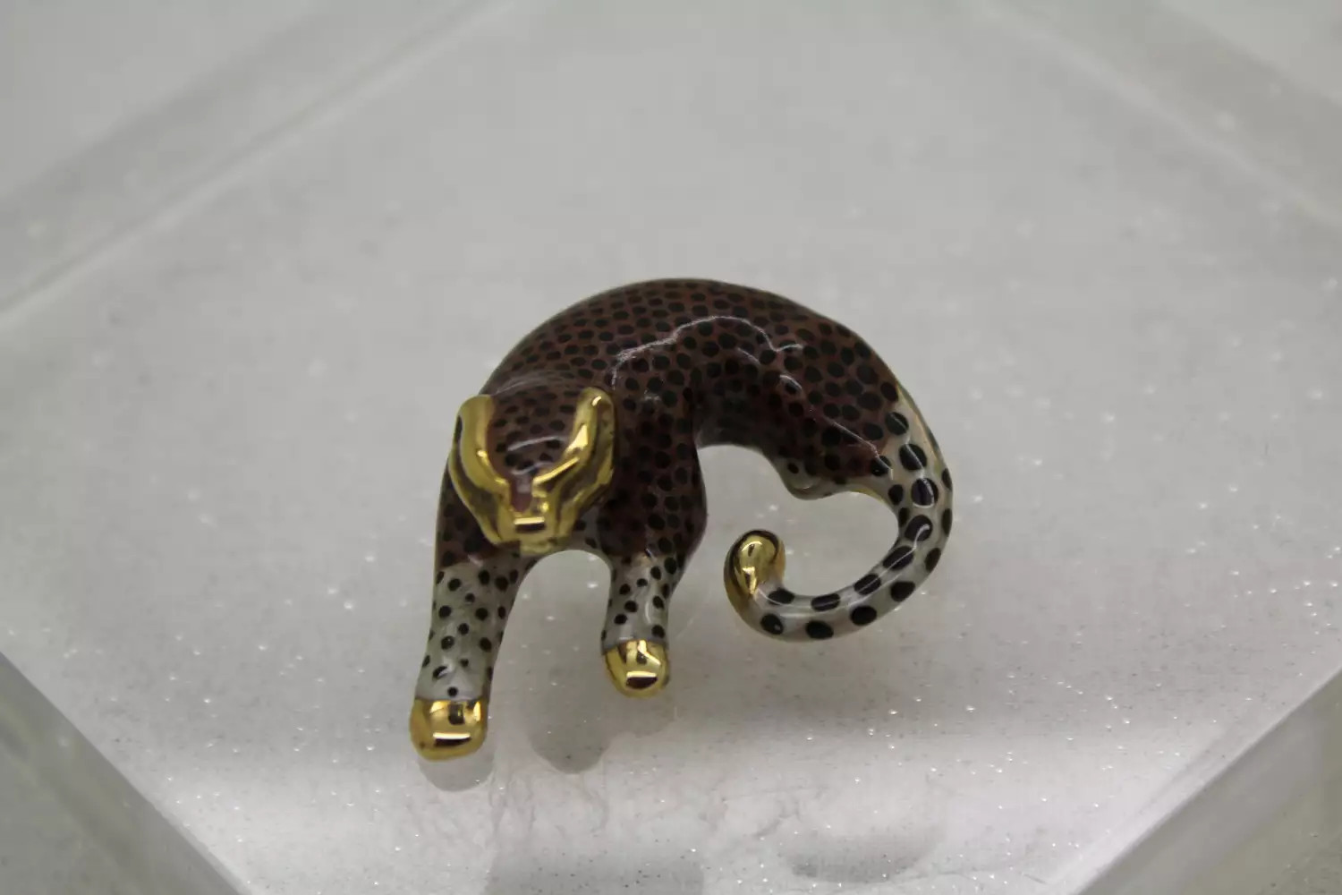 Signed SLC .925 Sterling & 1/20 14k Y.G. ENAMELED LEO… - Gem