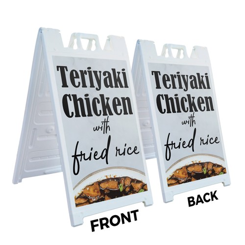 Teriyaki Chicken With Fried Rice Heavy Duty A-Frame Sidewalk Sign Fresh ...