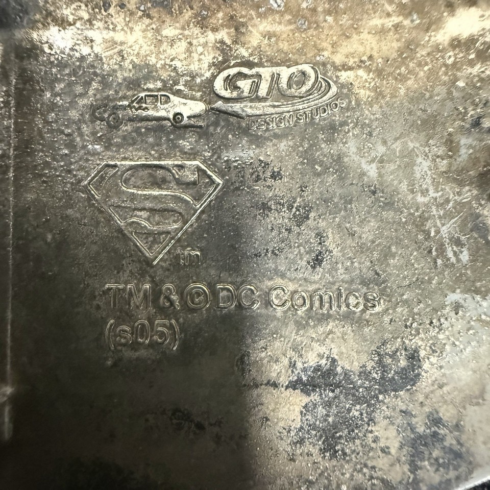 VTG Superman Superhero Belt Buckle Enamel Metal GTO Design Studios TM ...