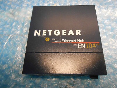 LOT OF 2 NETGEAR 4 Port 10BASE-T Ethernet Hub EN 104TP - No Power ...