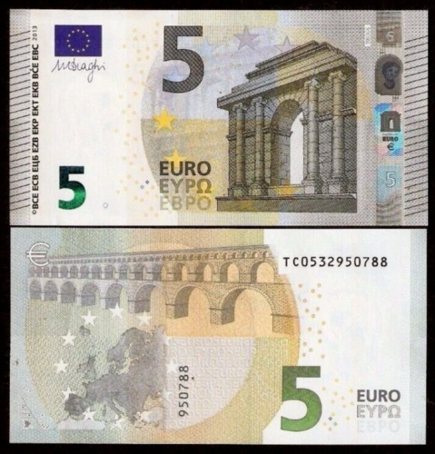 Ireland European Union 5 EUROS Europe 2013 (TC) Series Sign. M. Draghi ...