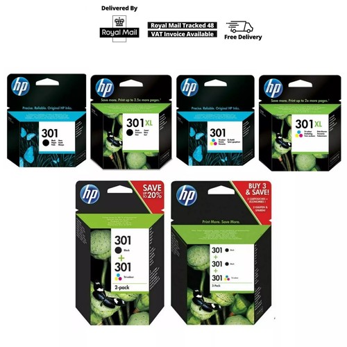 Original HP 301 / 301XL Black / Color Ink Cartridges for DeskJet 3050 ...