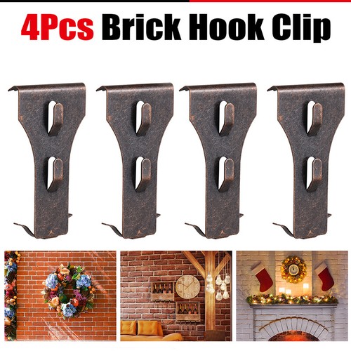 4Pcs/set Brick Clips for 60-70mm Brick Hanging Outdoors Wall Decoration ...