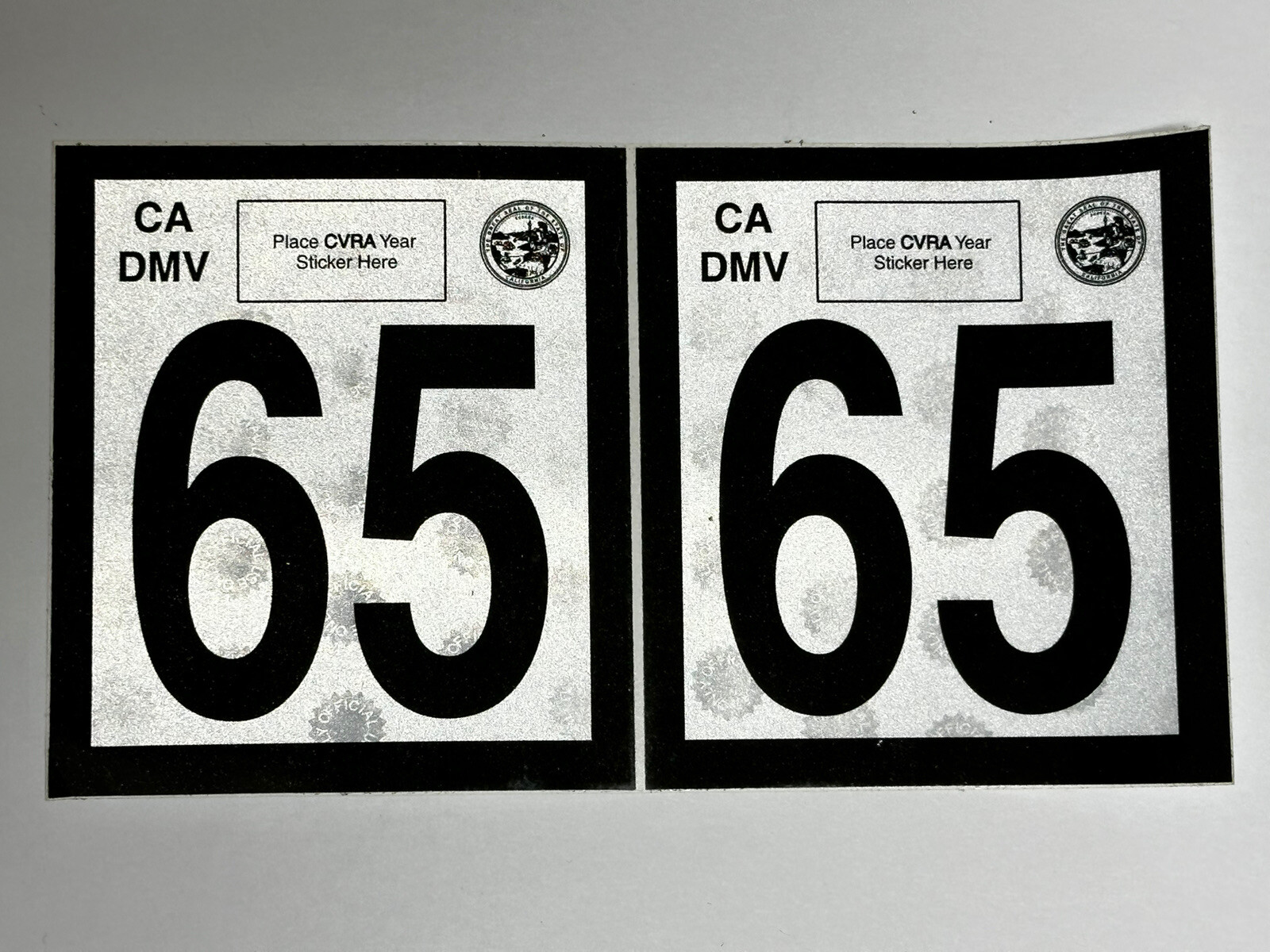 STICKER CVRA 65 000 LBS California Commercial Gross Vehicle Weight ...