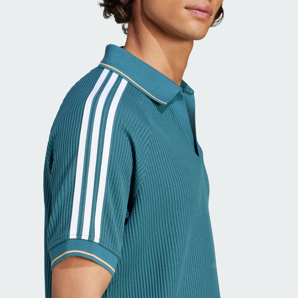 Adidas Originals Waffle Knit Polo Short Sleeve Shirt Men's Size XL ...