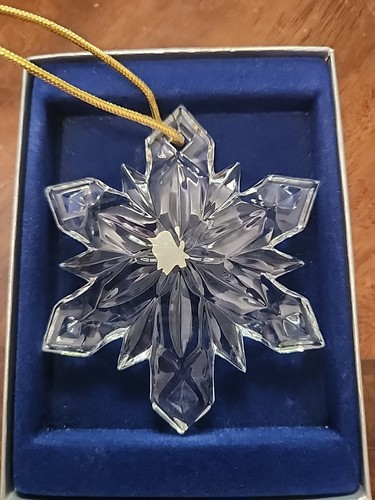 MIKASA Germany Crystal Snowflake Christmas Ornament 3.5" EUC In Box | eBay