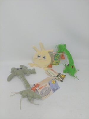 3x Giant Microbes Plush Lot - Platelet Brain Cell & Nerve Cell NEW W ...